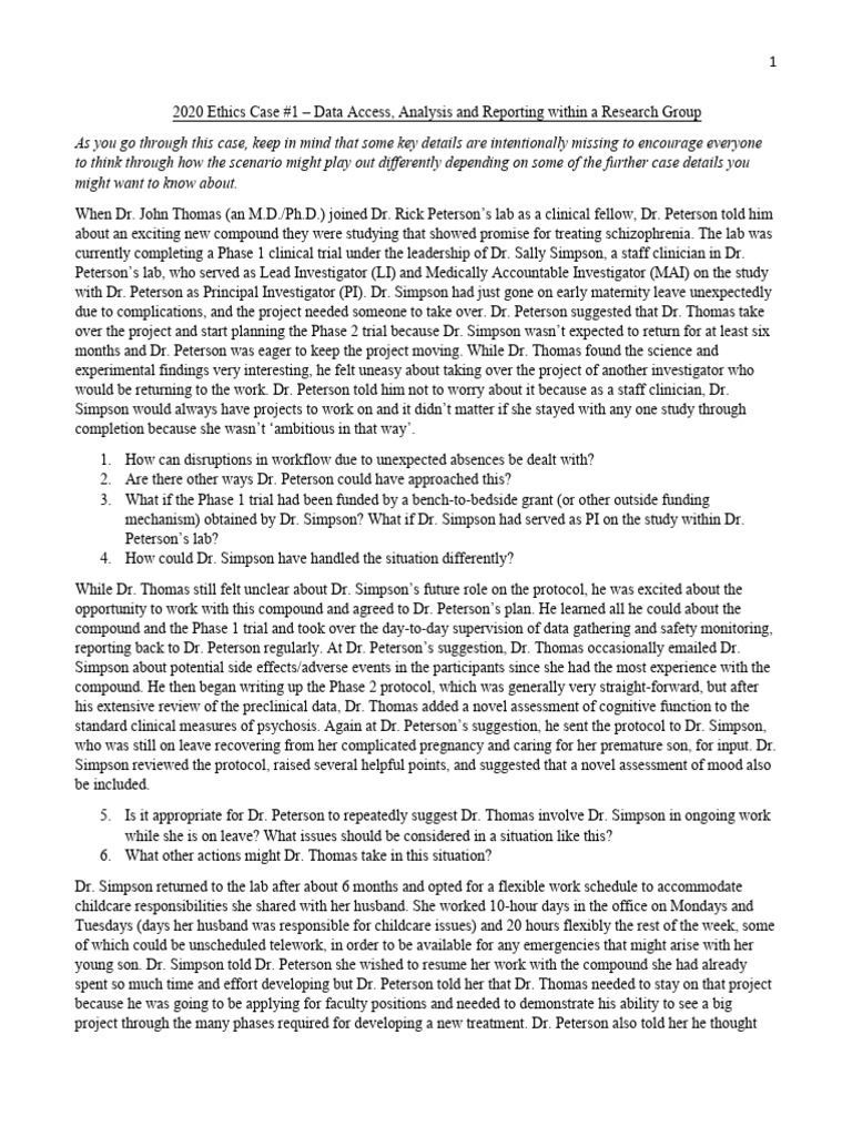 case_studies-2020 | PDF | Phases Of Clinical Research | Bioinformatics