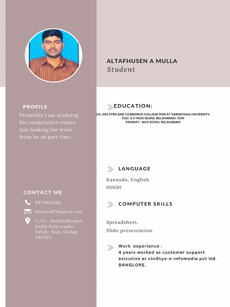 White Simple Student CV Resume - 20240412 - 161817 - 0000 | PDF