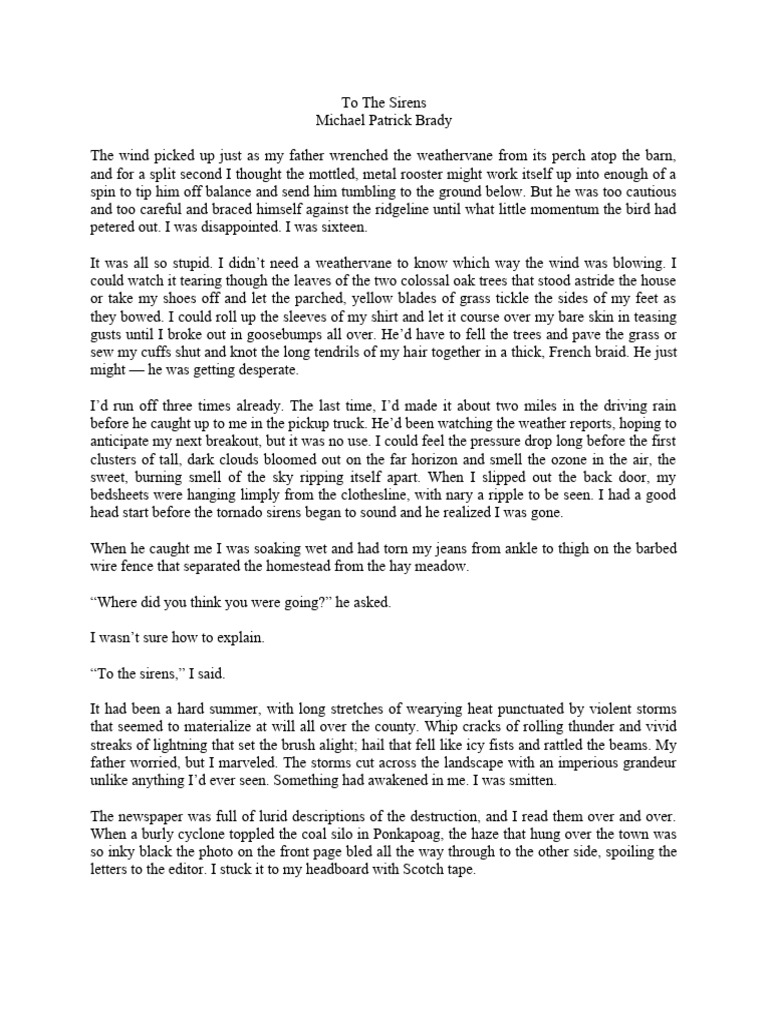 To The Sirens | PDF | Meteorological Phenomena