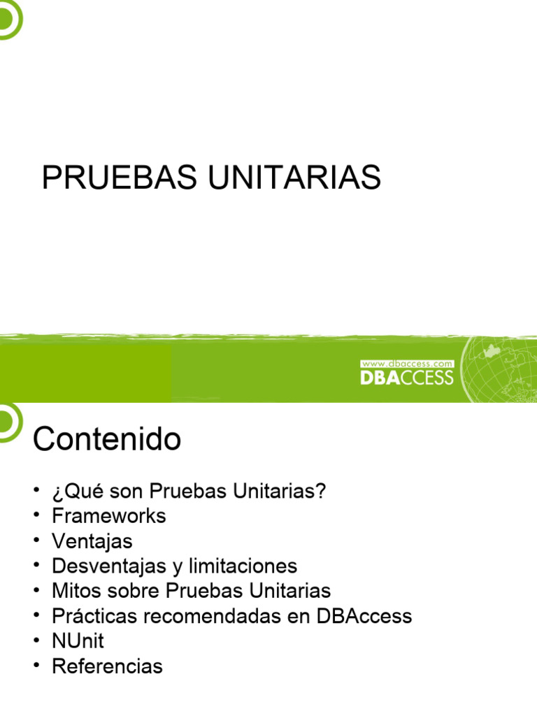 Pruebas Unitarias | Descargar gratis PDF | Examen de la unidad ...
