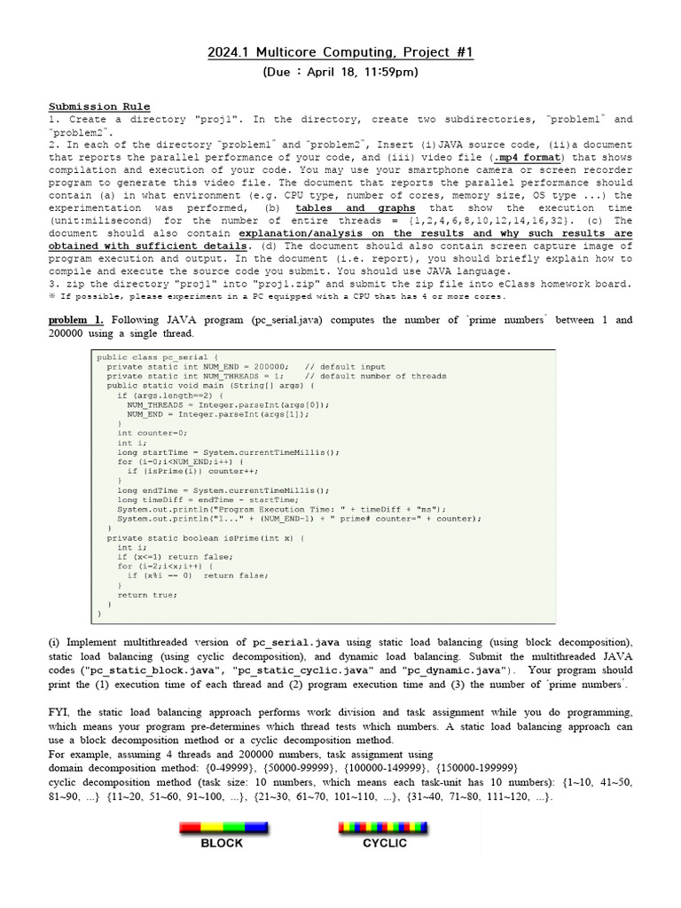 Multithreaded Java Project Guide | PDF | Thread (Computing) | Multi Core Processor