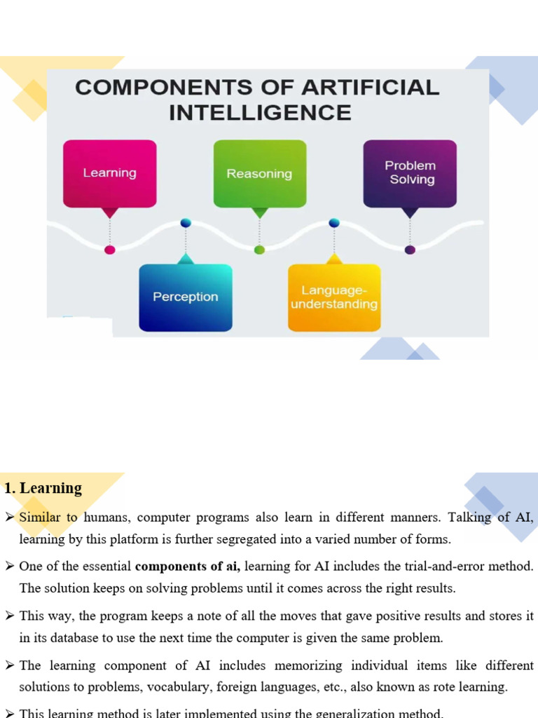 Components of AI | PDF | Artificial Intelligence | Intelligence (AI ...
