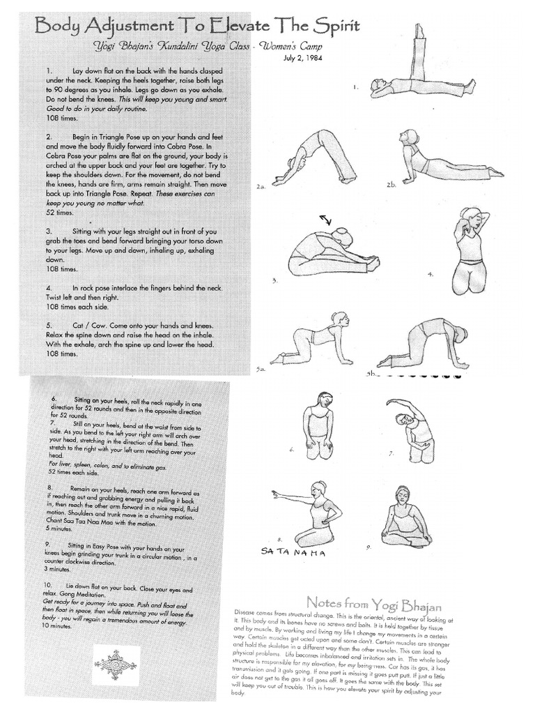 Body Adjustment To Elevate The Spirit | PDF