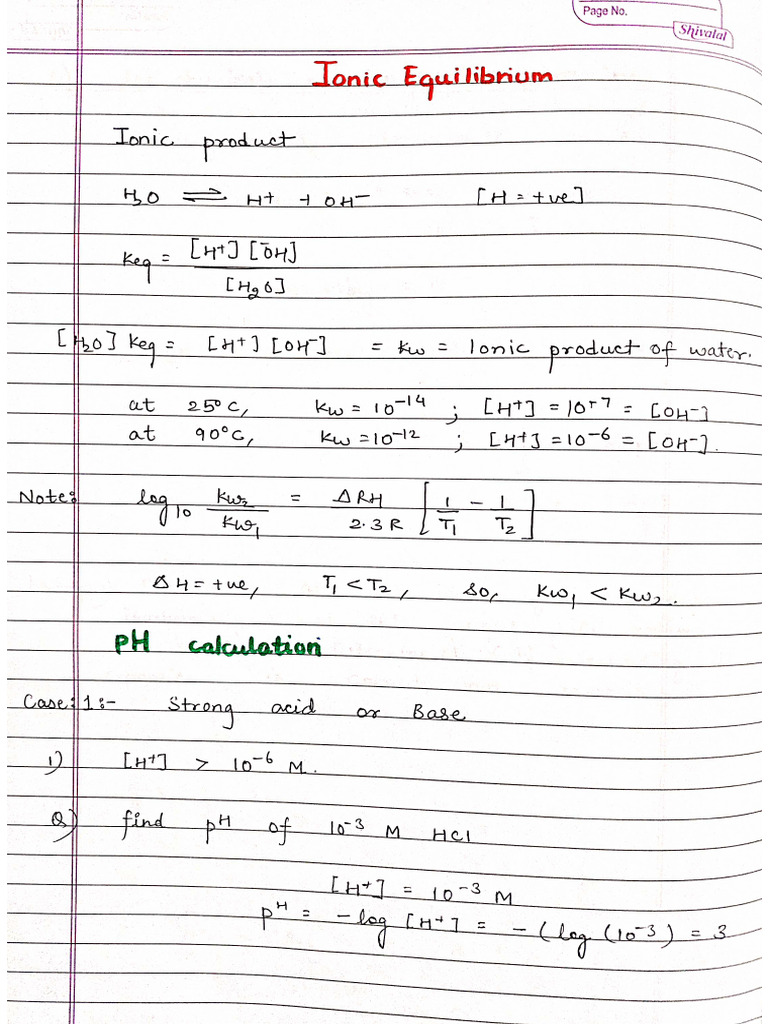 Ionic Equi Notes Modules For Joint Entrance Exam Chemistry | PDF