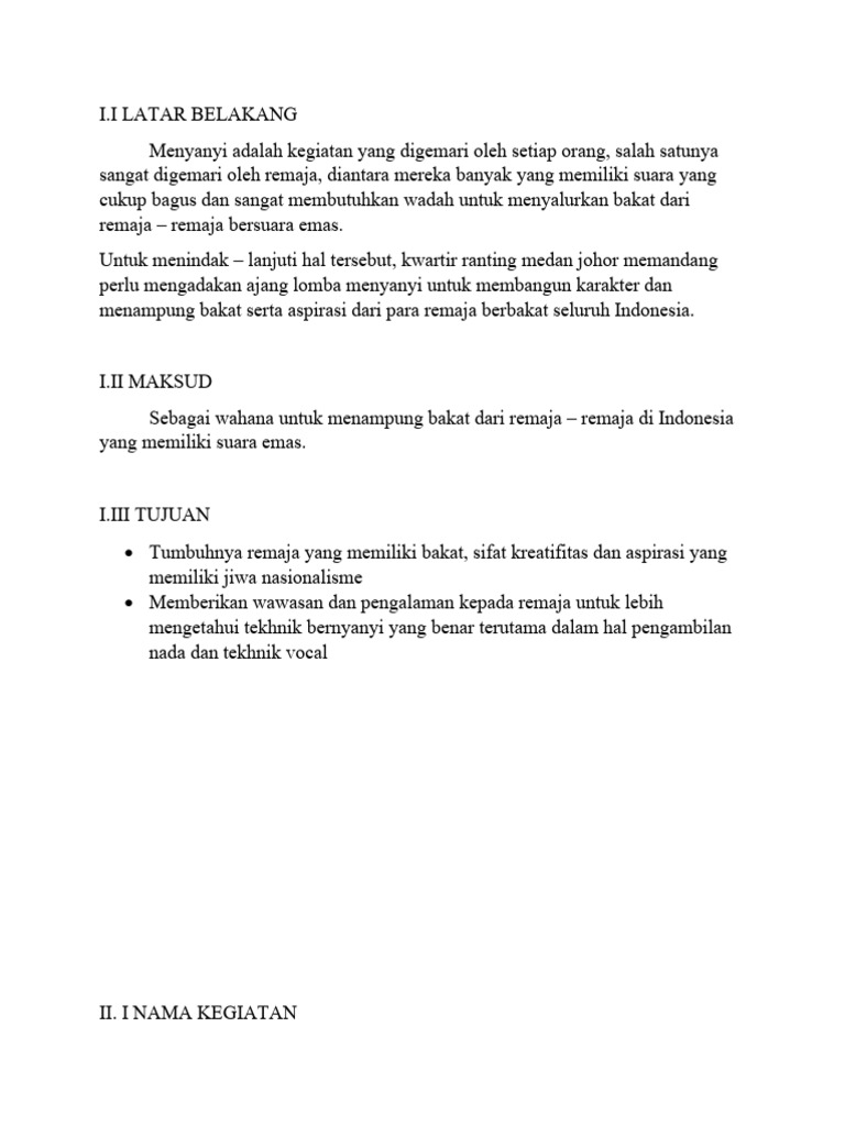 Petunjuk Pelaksanaan Lomba Menyanyi 2024 | PDF