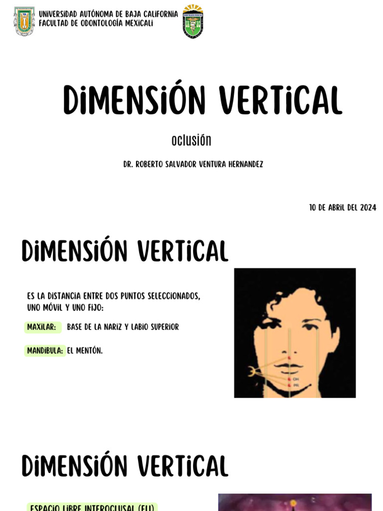 Dimensión Vertical en Odontología | PDF | Odontología | Boca