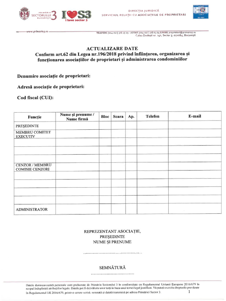 Tabel - Actualizare Date | PDF