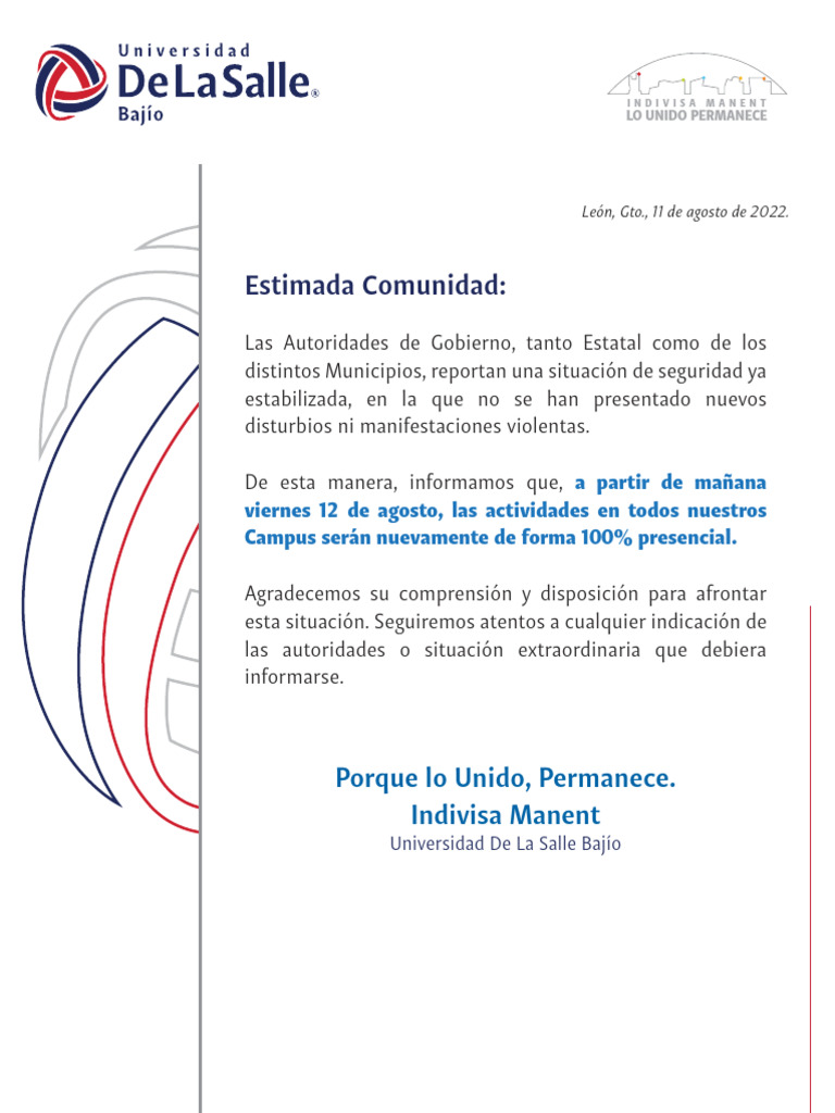 Comunicado 11 Agosto 2022 | PDF