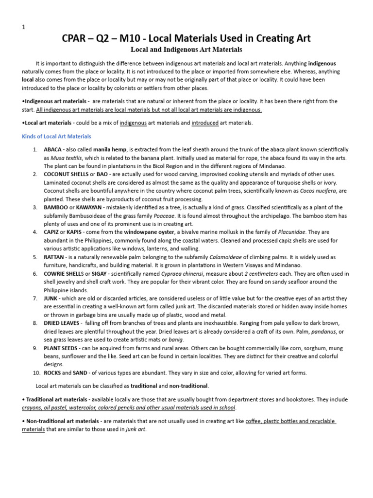 Cpar Q1-M10 | PDF | Coconut