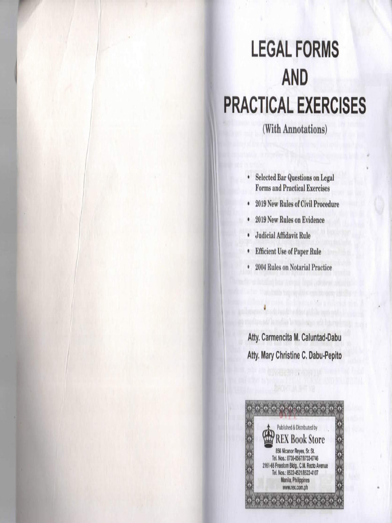 Legal Forms and Practical Exercises Part 1 5 | PDF