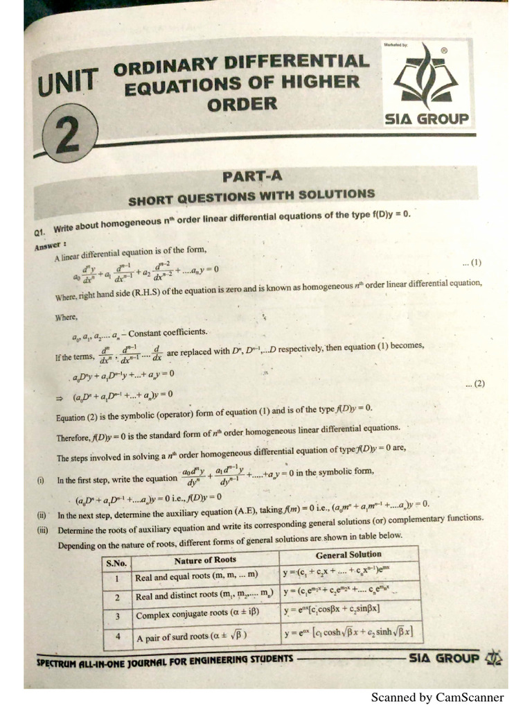 M2 Unit-2 JNTUH MATHEMATICS M2 NOTES FOR UNIT 2 | PDF