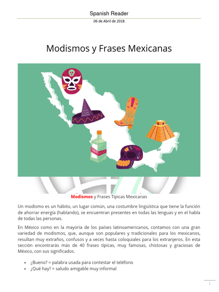Modismos Mexicanos | PDF