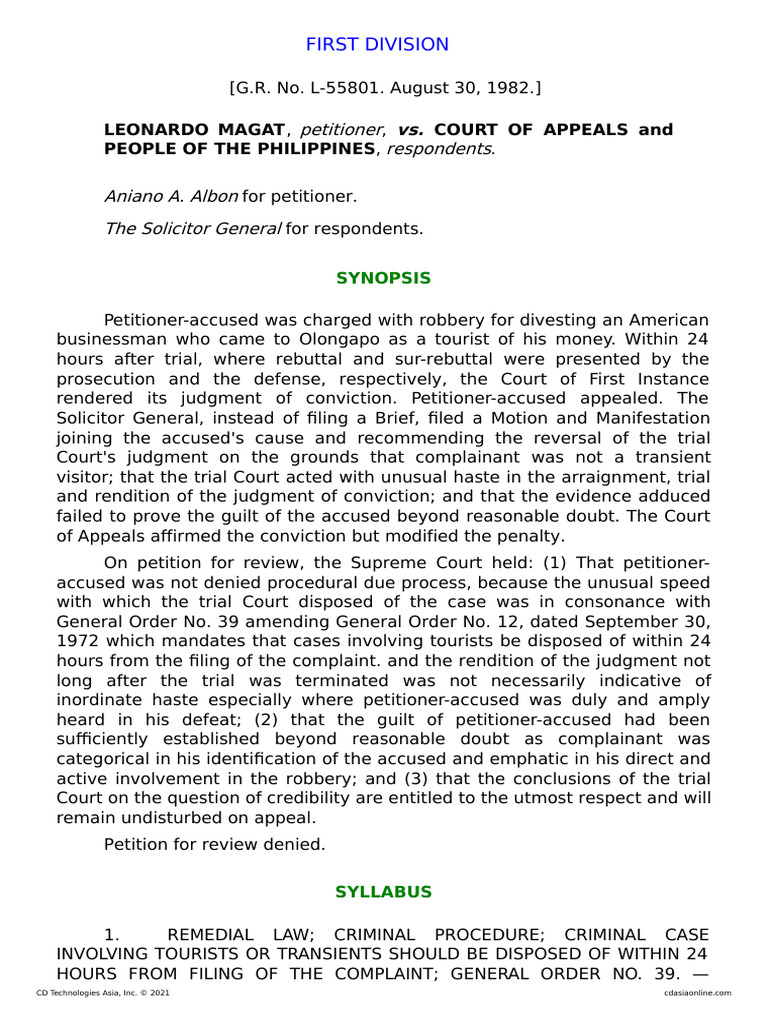 136755-1982-Magat v. Court of Appeals20210424-14-Gk3sbt | PDF | Judgment (Law) | Reasonable Doubt