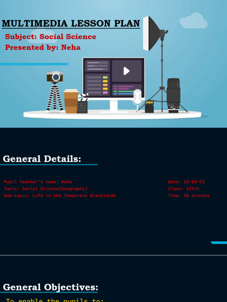 MULTIMEDIA LESSON PLAN | PDF | Grassland | Lesson Plan