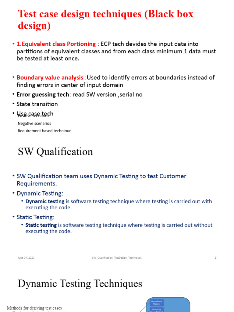 1.Test Case Design Techniques | PDF | Software Testing | Systems ...