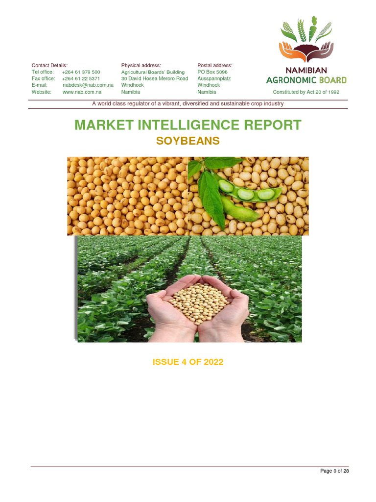 Soybean Market Intelligence Report | PDF | Southern Africa | Soybean