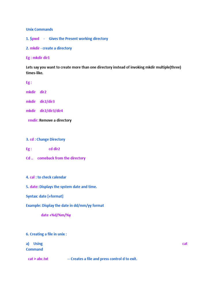 Unix Commands | PDF | Software | Operating System Technology Unix Commands | PDF | Software | Operating System Technology
