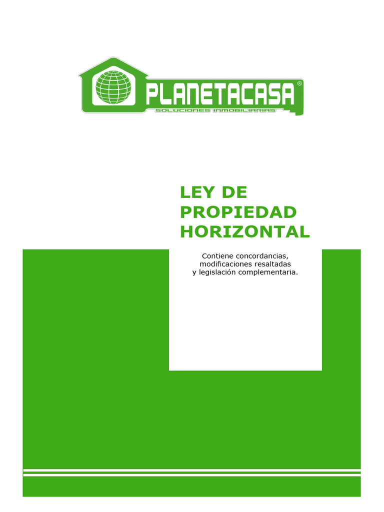 Ley de Propiedad Horizontal | PDF | Propiedad | Accesibilidad