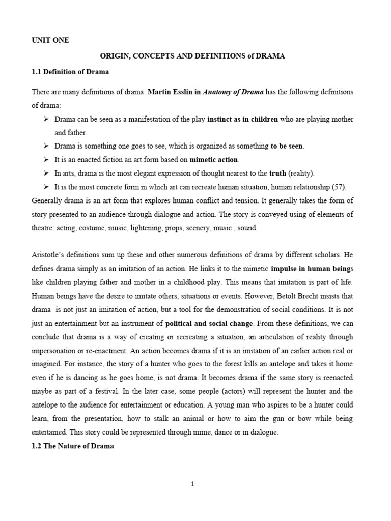 Drama Handout Whole | PDF | Comedy | Tragedy