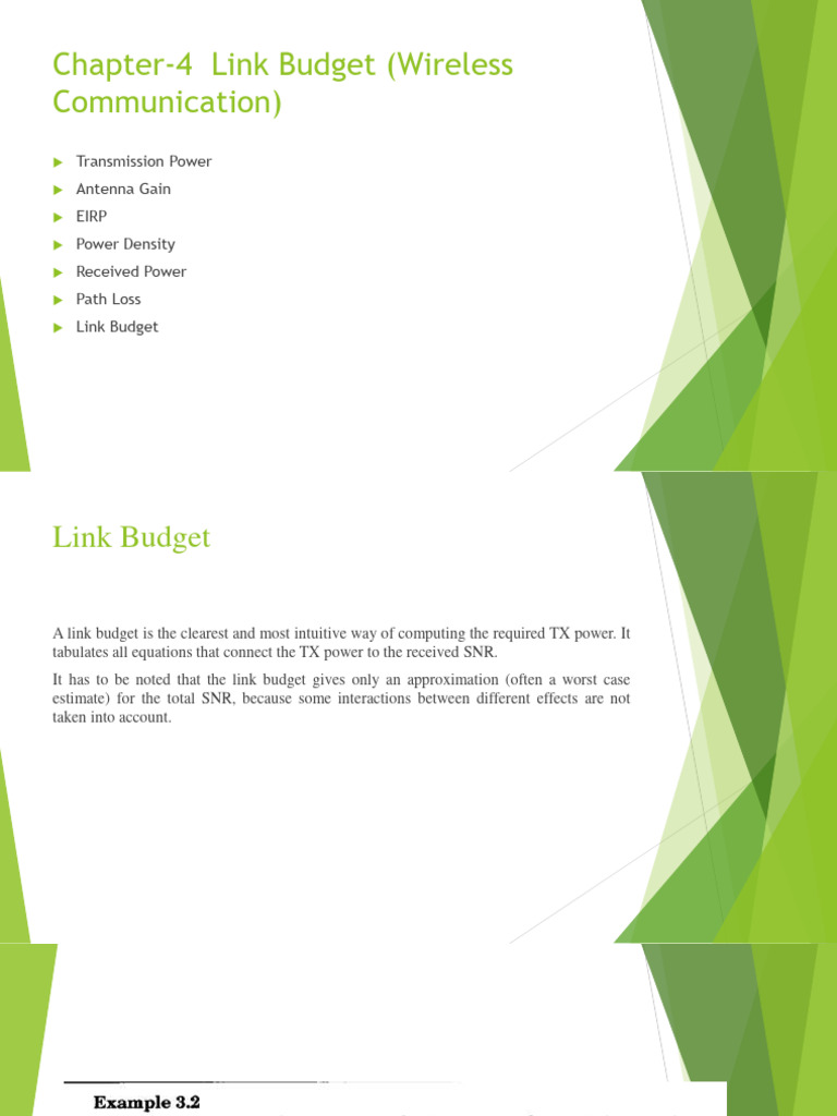 Chapter-4 Link Budget For Wireless Communication | PDF | Antenna (Radio ...