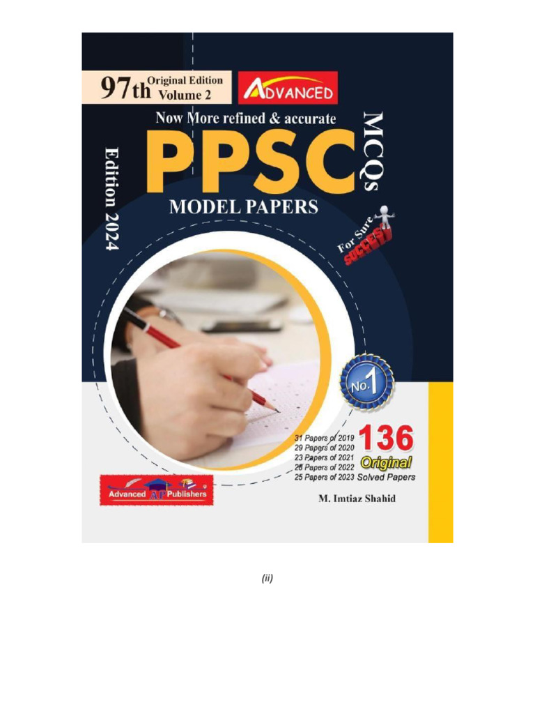 Advanced PPSC Model Papers 97 Contents Vol 2 | PDF | Multiple Choice | Welfare