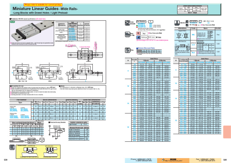 Miniature Linear Guides: - Wide Rails | PDF