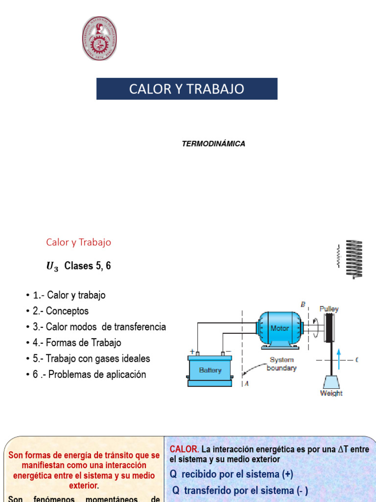 CALOR Y TRABAJO U3 CLASES 7,8 2020-2 R | PDF | Transferencia de calor ...