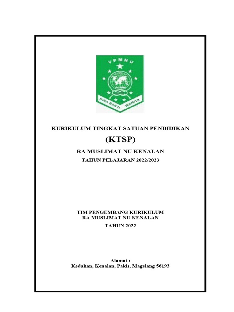 KTSP Kenalan 2022-2023 | PDF