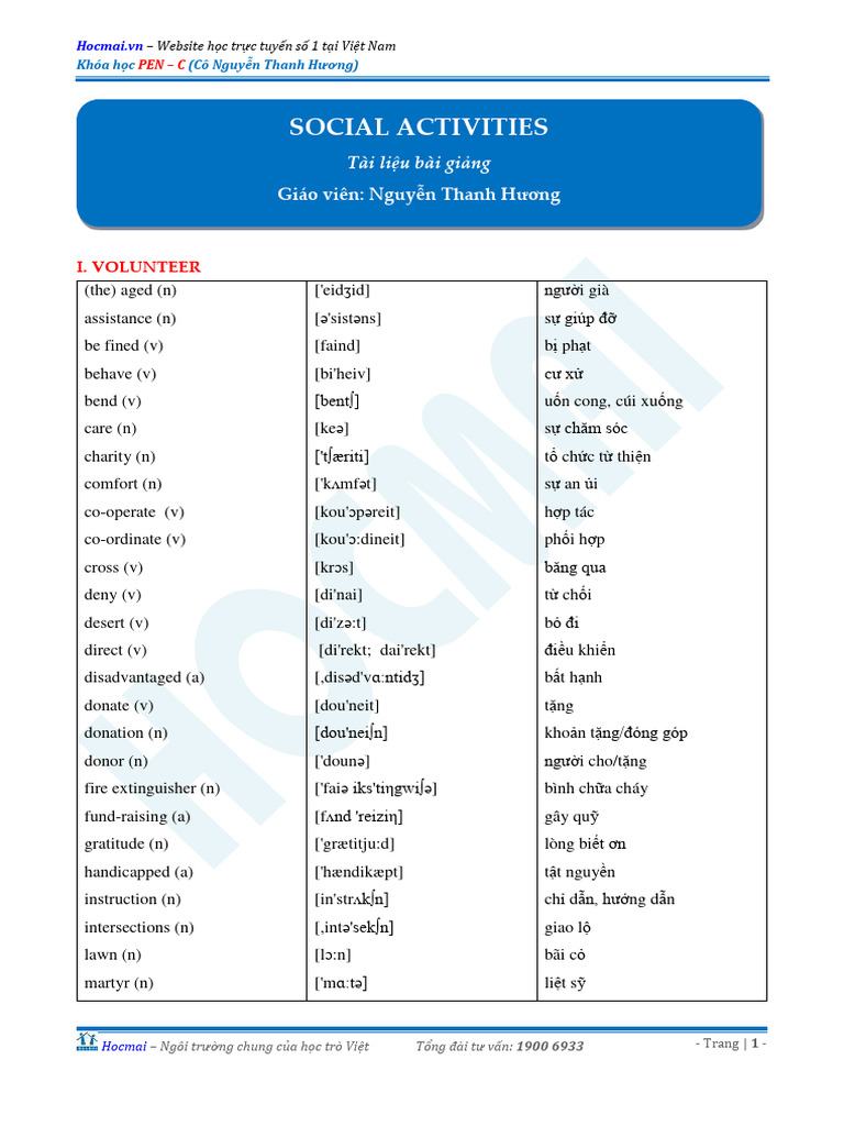 Social Activities TLBG | PDF