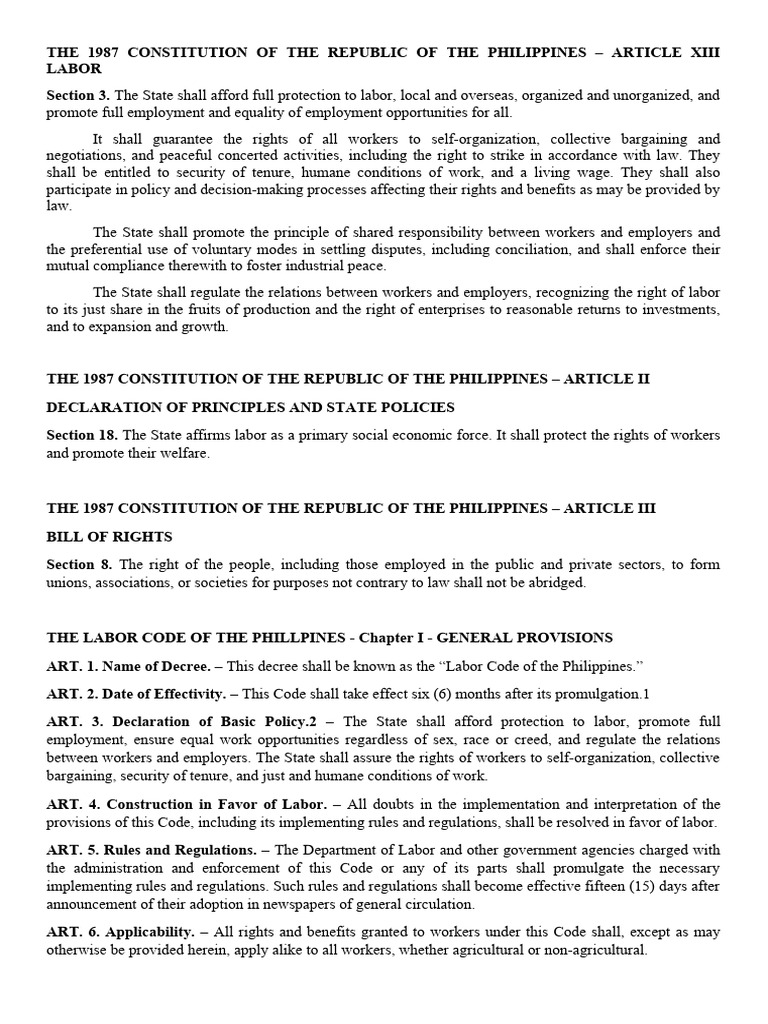 Law Reviewer | PDF | Employment | Labour Law