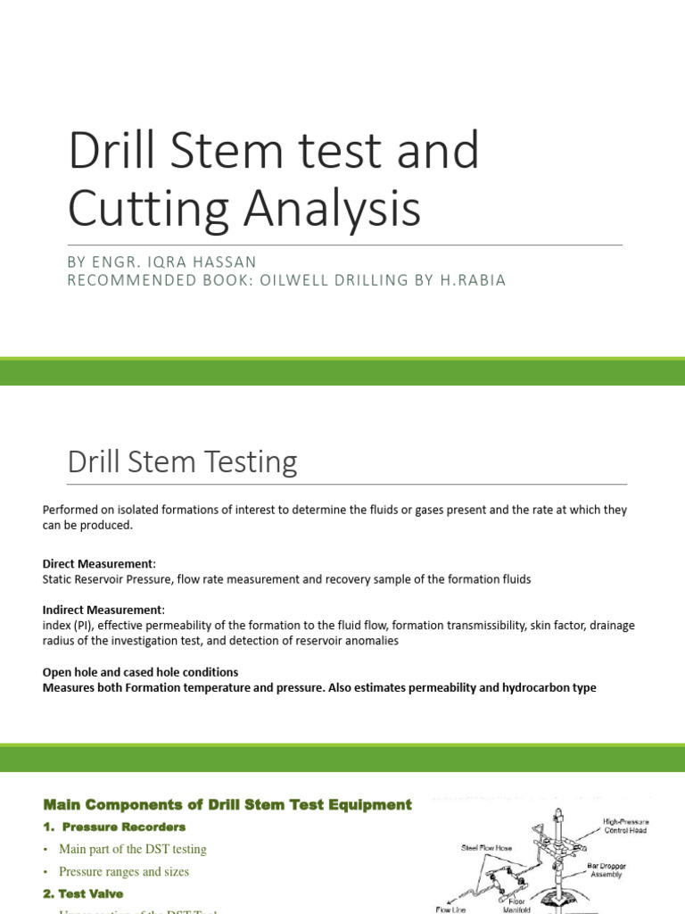 Week 9-10 DST and Cutting Analyis | PDF | Pressure | Petroleum Reservoir
