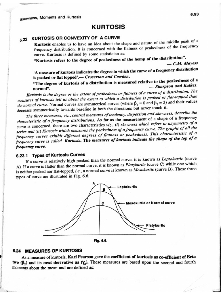 Theory (Kurtosis) | PDF