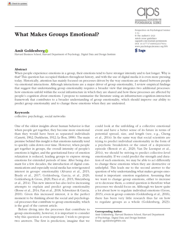 Understanding Group Emotionality Factors | PDF | Emotions | Psychology