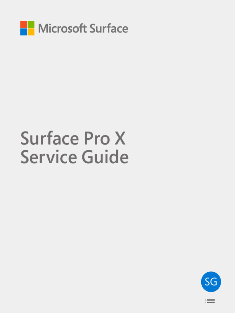 Surface Pro X English Service Guide | PDF | Electrostatic Discharge ...