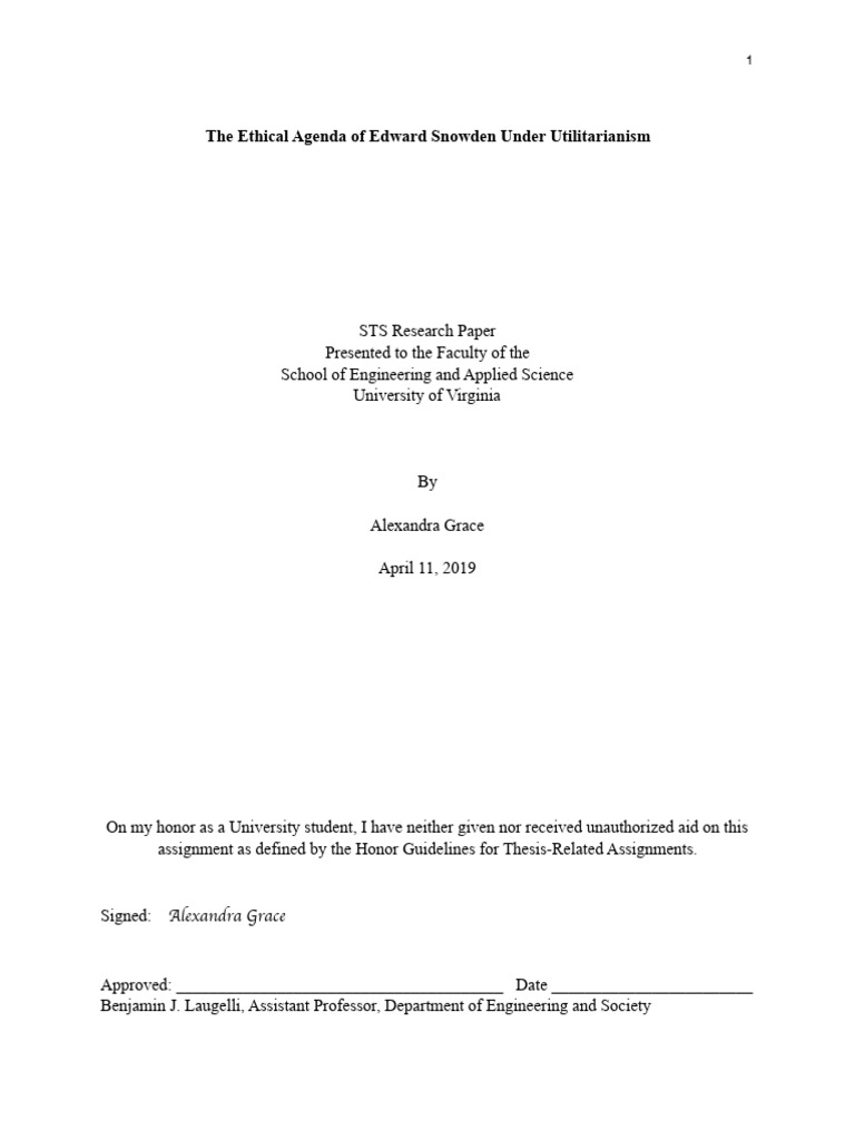 Engineering Ethics: Snowden's Case | PDF | Edward Snowden | Utilitarianism