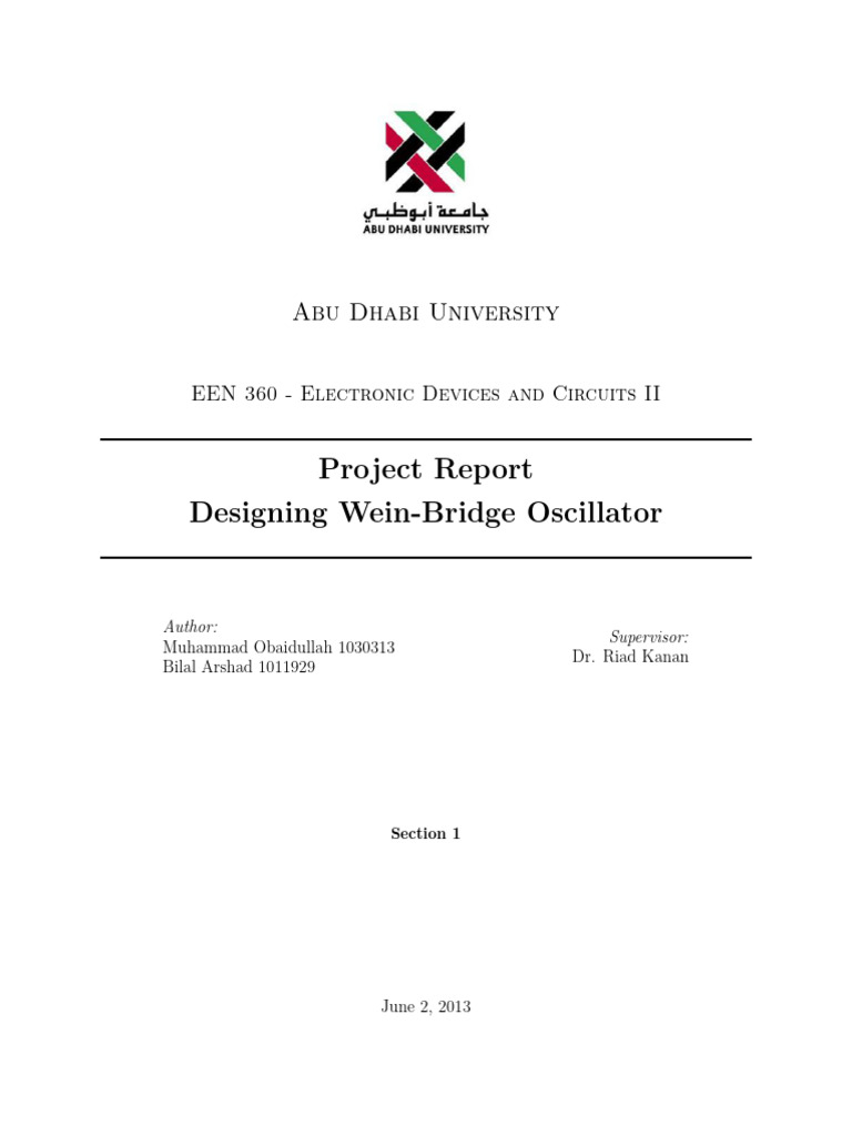 E2 Project Report | PDF | Electronic Oscillator | Amplifier