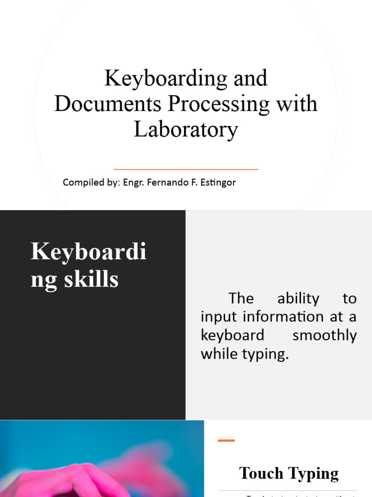 Lesson 2 Get Ready Proper Posture and Position | PDF | Input/Output | Text