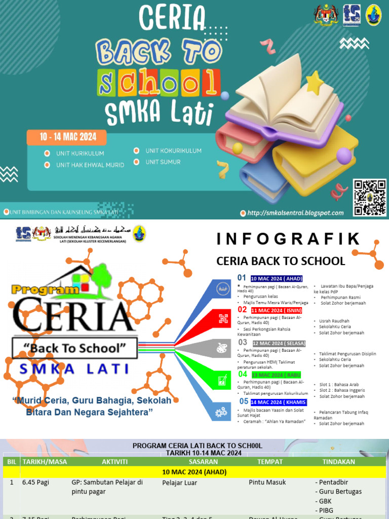 Jadual Ceria Back To School 2024 | PDF