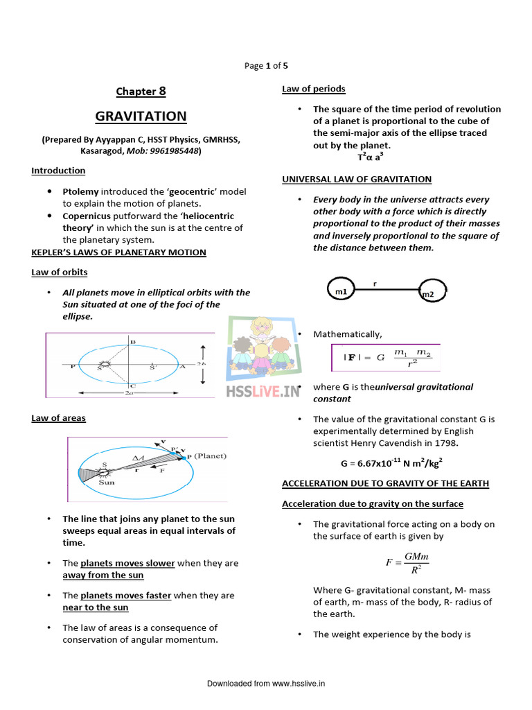 Chapter 8 - Gravitation | PDF | Orbit | Astrophysics