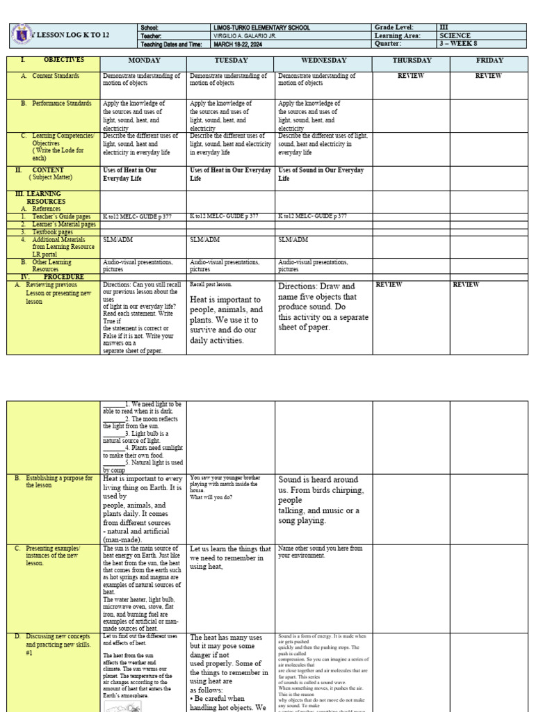 SCI3-W 8-Q3 - Eng | PDF | Atmosphere Of Earth | Sound