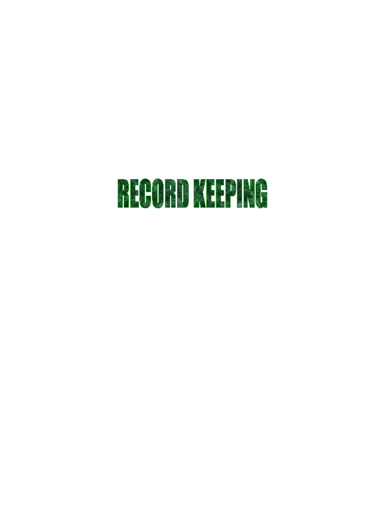 Record Keeping | PDF