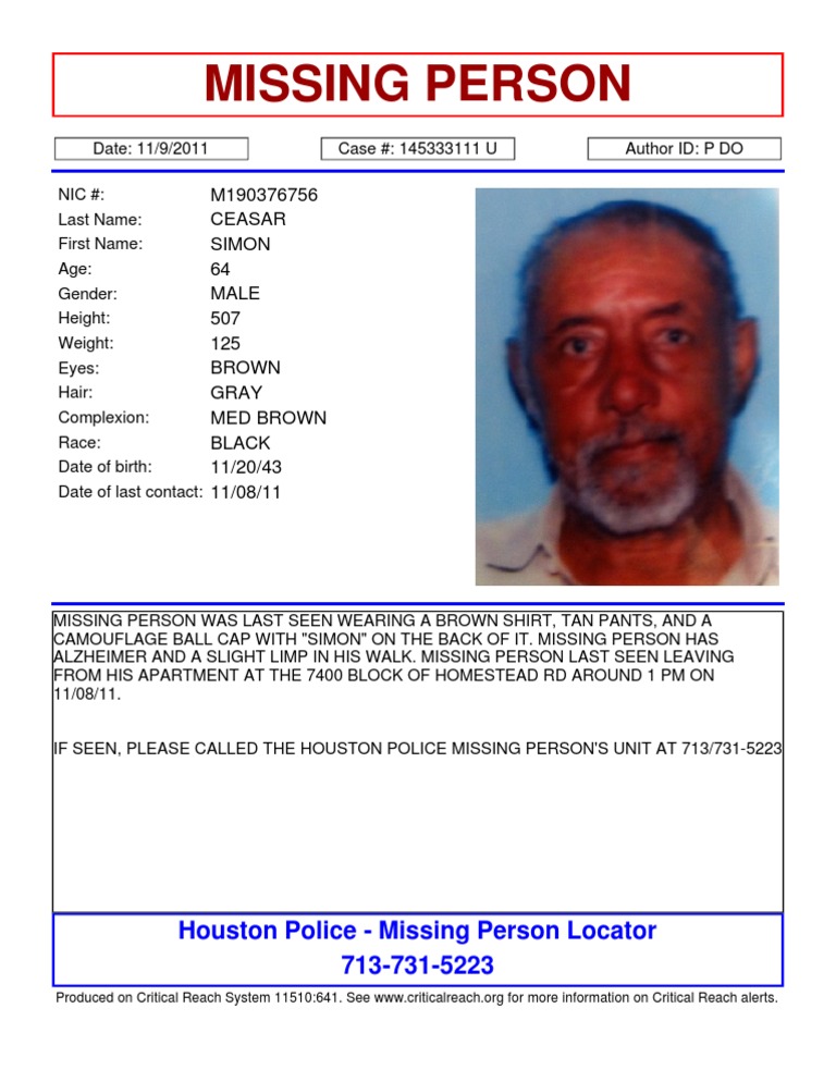 Missing Person | PDF