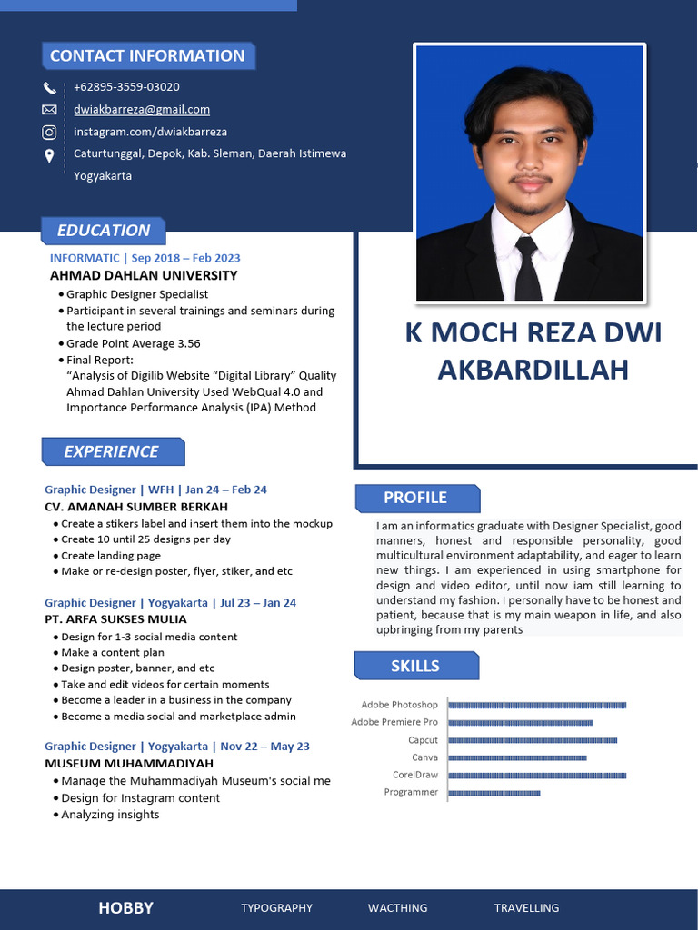 CV_K Moch Reza Dwi Akbardillah | PDF | Computing