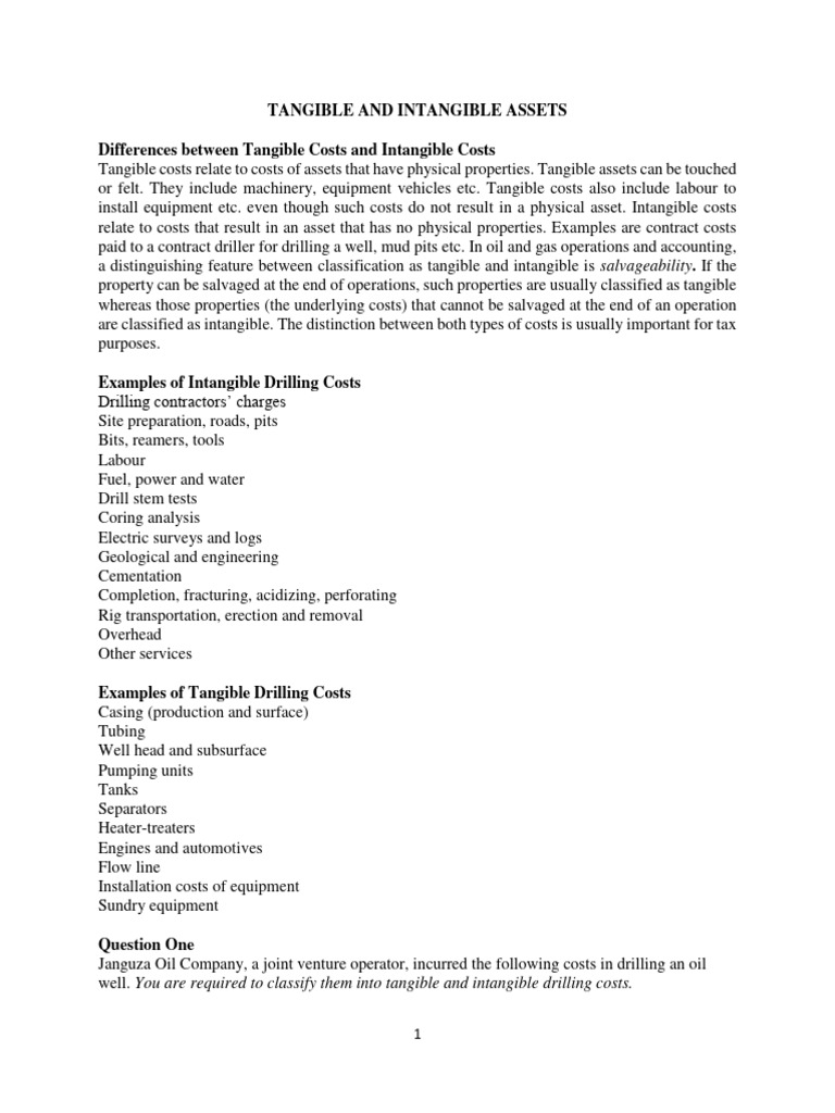 Topic 2 Tangible and Intangible Asset | PDF | Oil Well | Depreciation