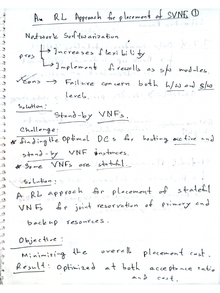 RL Approach For SVNF Placement | PDF