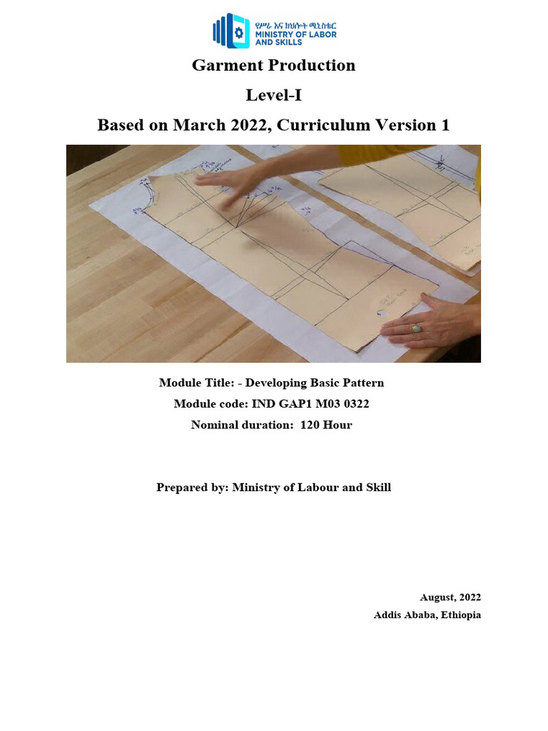 Developing Basic Pattern | PDF | Seam (Sewing) | Waist