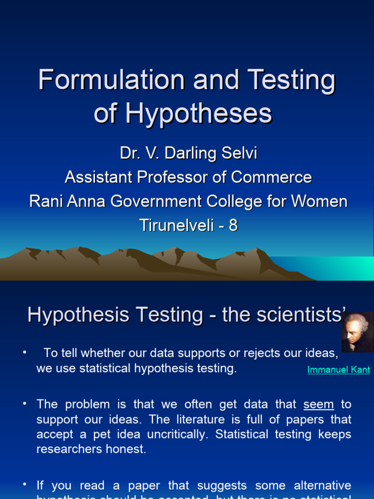 Hypothesis Testing Download Free Pdf P Value Statistical