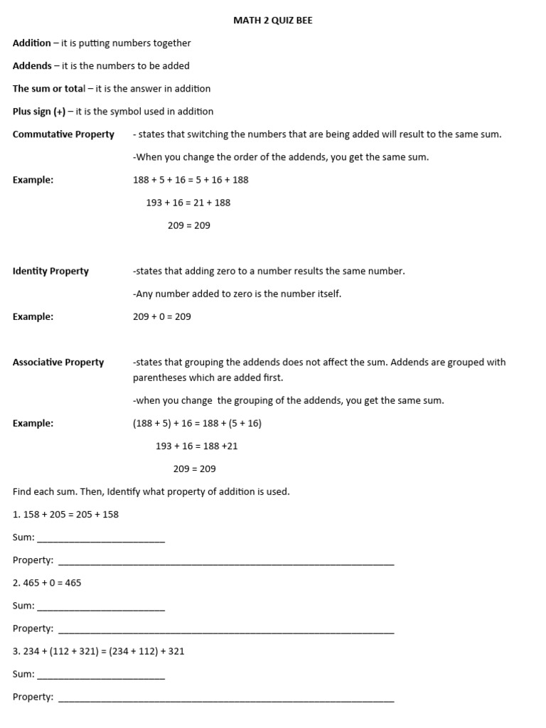 MATH-2-QUIZ-BEE | PDF