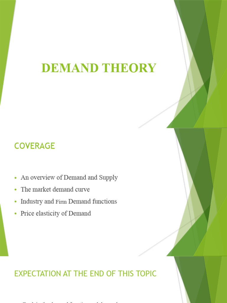Theory of Demand | Download Free PDF | Demand | Demand Curve
