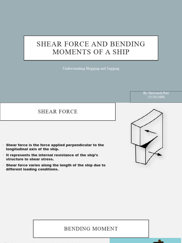 Shear Force and Bending Moments of A Ship | PDF
